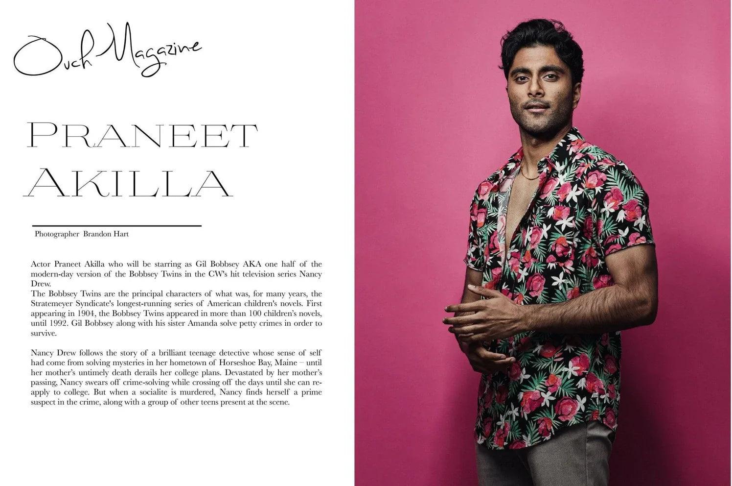 Actor Praneet Akilla Ones to Watch in Ouch Magazine – OUCH! MAGAZINE